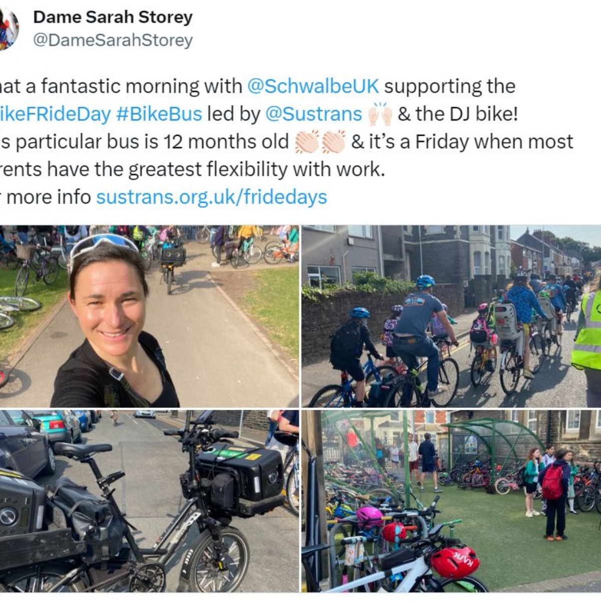 Radnor Primary School - Special Bike Bus Visitor!